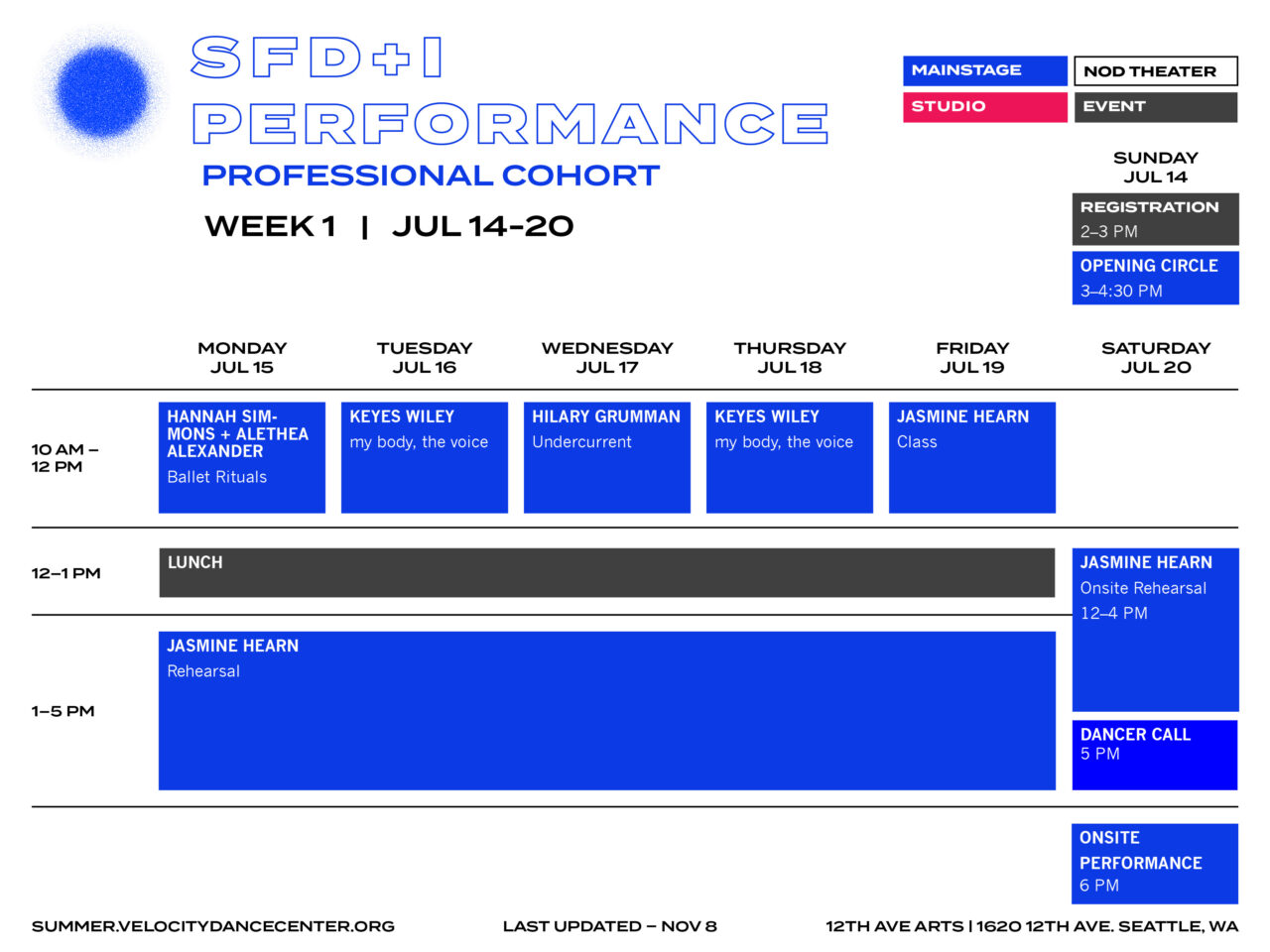 SFD+I | Professional Cohort | Dance in Seattle in Summer 23