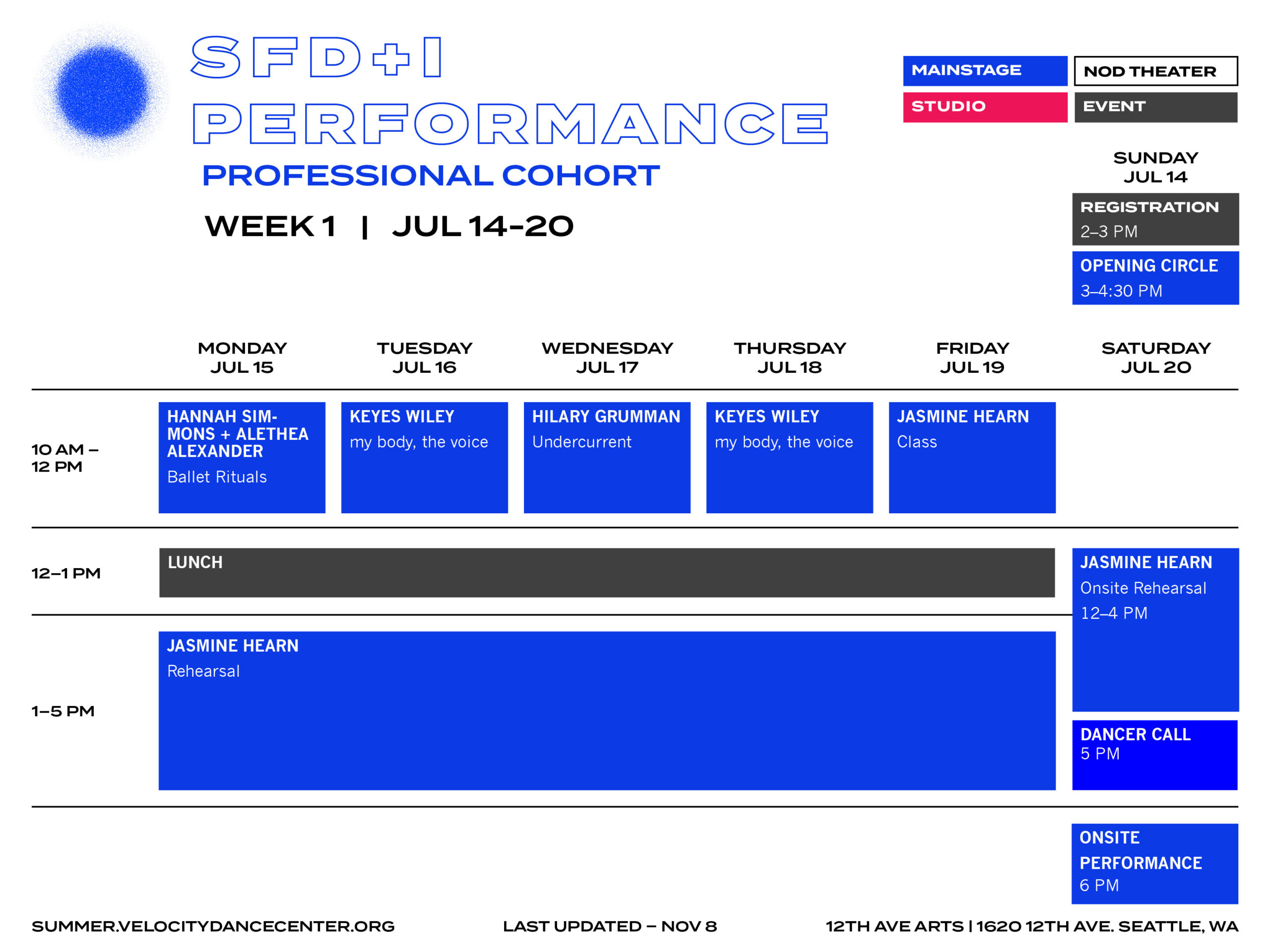 SFD+I | Professional Cohort | Dance in Seattle in Summer 23