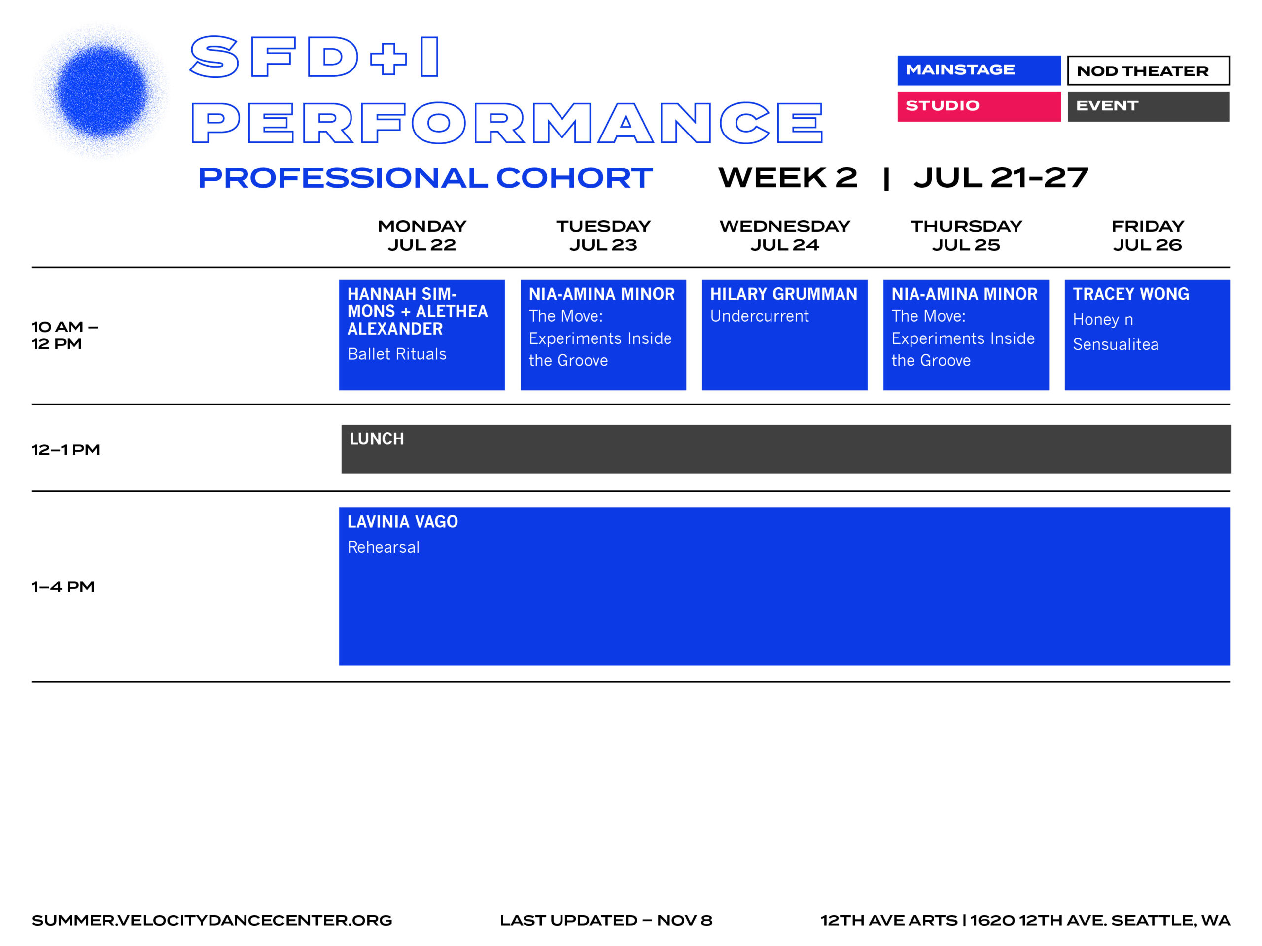 SFD+I | Professional Cohort | Dance in Seattle in Summer 23